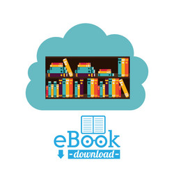 Online bookstore website header Royalty Free Vector Image
