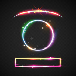 Realistic lens flare elements collection Vector Image