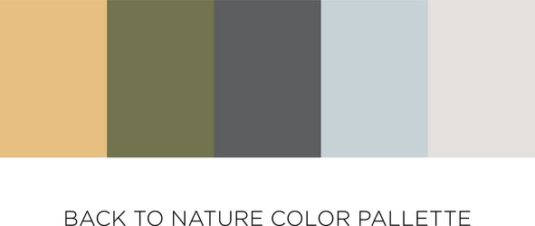 Back to nature color scheme palette Royalty Free Vector