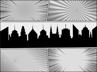 Comic Book City Cityscape Vector Images (over 410)