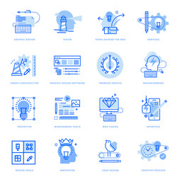 Flat line design concepts Royalty Free Vector Image