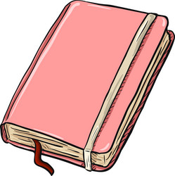 Single cartoon spiral notebook on white background