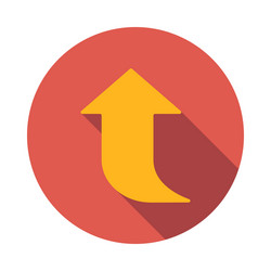 Yellow right arrow icon Royalty Free Vector Image