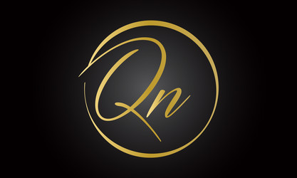 Initial letter qn logo design with modern Vector Image