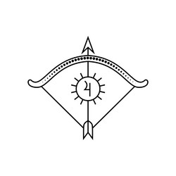 Zodiac sign sagittarius centaur armed with a bow Vector Image