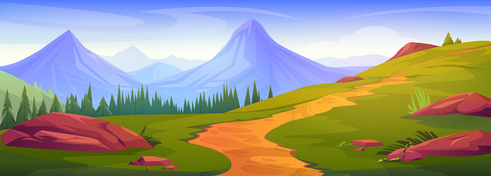 Mountain Range Cartoon