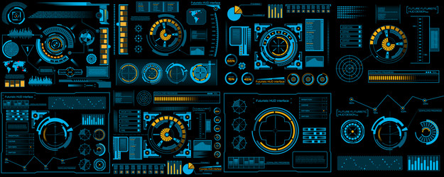 User interface neon icons Royalty Free Vector Image