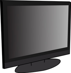 Isolated tv on white background Royalty Free Vector Image