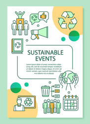 Sustainable event poster template layout Vector Image