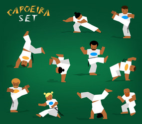 Capoeira set Royalty Free Vector Image - VectorStock