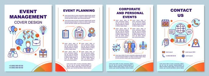 Event management poster template layout corporate Vector Image