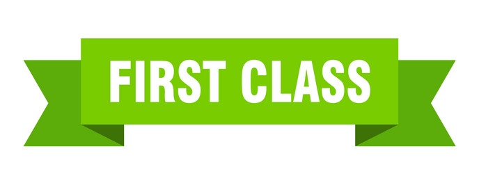 First class sticker label Royalty Free Vector Image