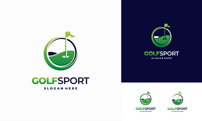 Iconic golf logo designs concept golf land logo Vector Image