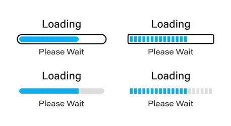 Loading please wait symbol icon set in green Vector Image