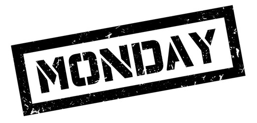 Monday rubber stamp Royalty Free Vector Image - VectorStock