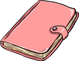 Single cartoon diary on white background Vector Image