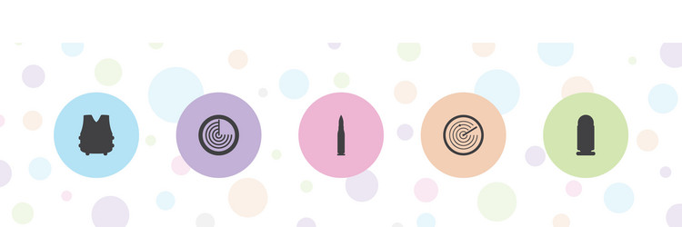 Bullet icons isolated three black bullets Vector Image