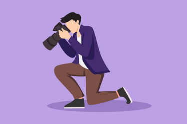 Cartoon flat style drawing romantic male kneel Vector Image