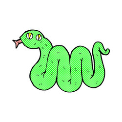 Funny comic cartoon snake Royalty Free Vector Image