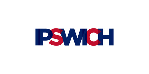 Ipswich city in the united kingdom design Vector Image