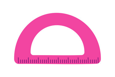 Cute protractor icon Royalty Free Vector Image