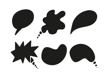 Speech thought speaking hand drawn text bubbles Vector Image