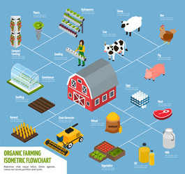 Hydroponics isometric flowchart Royalty Free Vector Image