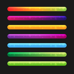 Progress bar set for games set 1 Royalty Free Vector Image