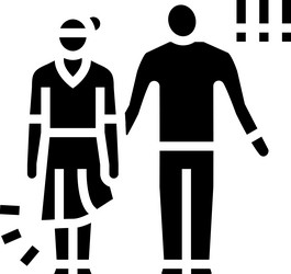 Rape violence line icon Royalty Free Vector Image