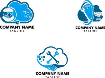 Deal cloud logo template design Royalty Free Vector Image