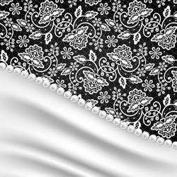 Lace silk and pearl Royalty Free Vector Image - VectorStock