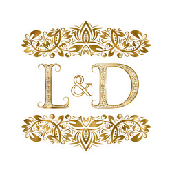 L and g vintage initials logo symbol letters Vector Image