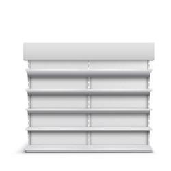 Empty rack with shelves or bookshelf Royalty Free Vector