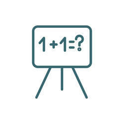 Math class icon outline class education icon Vector Image
