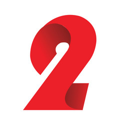 Pixel art number two colorful 2 consist Royalty Free Vector