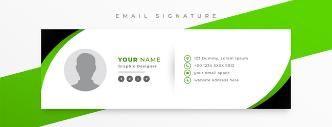 Business email sign card template in horizontal Vector Image