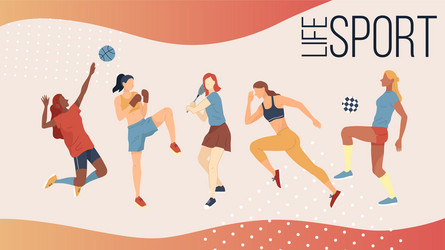 Sport active games concept group people Royalty Free Vector