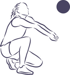 Stylized Silhouette Volleyball Vector Images (51)