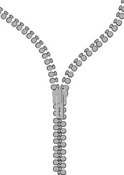 Isolated Zipper Detail Royalty Free Vector Image