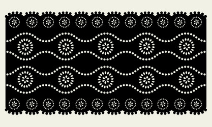 Black vintage lace cotton eyelet trim design Vector Image