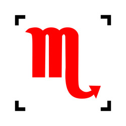 Scorpio sign red icon Royalty Free Vector Image