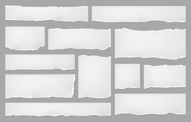 Torn square paper set Royalty Free Vector Image