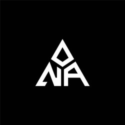 Na monogram logo with sharped shape design Vector Image