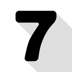 Number 7 sign design template element orange icon Vector Image