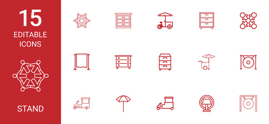 Stand icons Royalty Free Vector Image - VectorStock