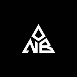 Nb monogram logo with abstract shapes in modern Vector Image