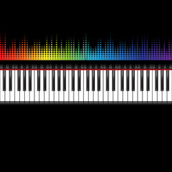 Rainbow Piano Keys Wallpaper