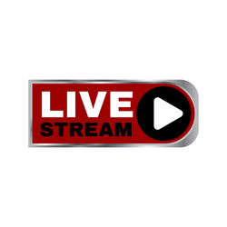Live streaming logo icon design a stylist text Vector Image