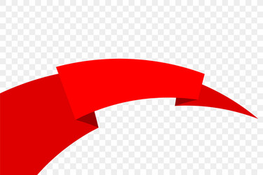 Ribbon banner isolated on transparent background Vector Image