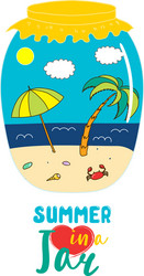 Summer in a jar Royalty Free Vector Image - VectorStock